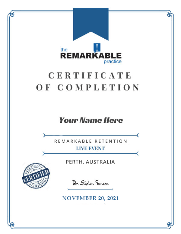 Remarkable Retention Immersion | The Remarkable Practice